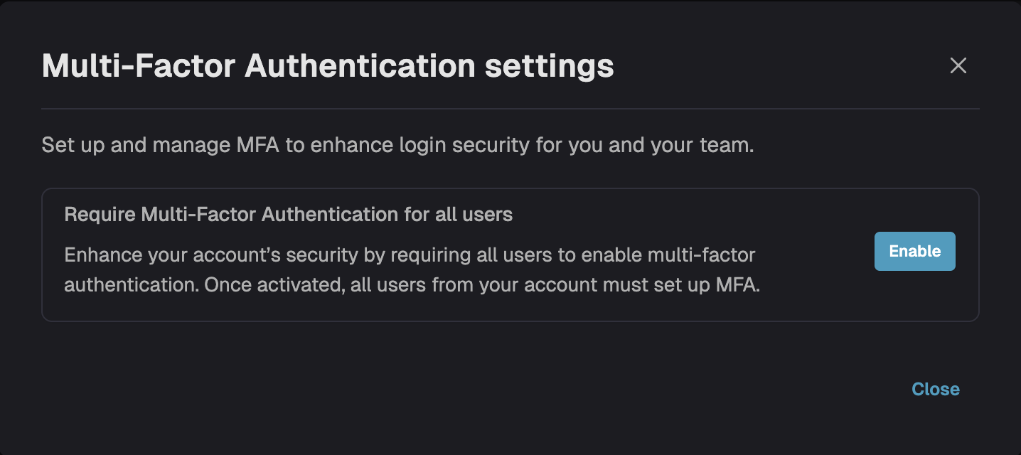 How to enable multi-factor authentication (MFA)
