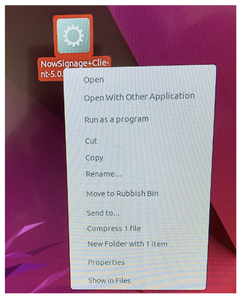 NowSignage Linux Installation Guide (Middle East (ME) Server)