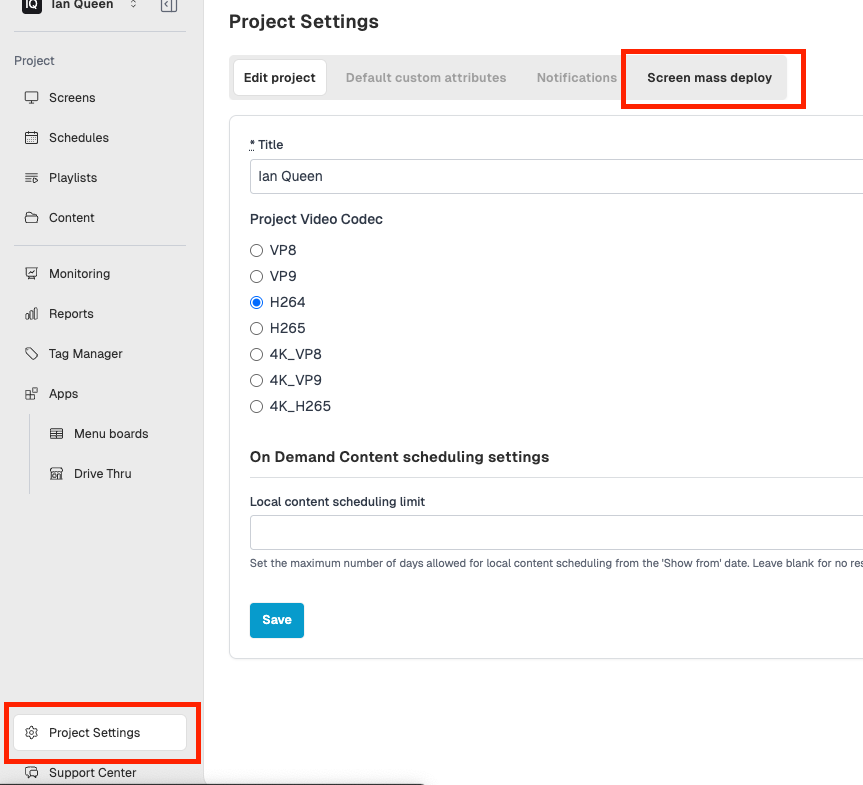 Screen Mass Deploy Tool
